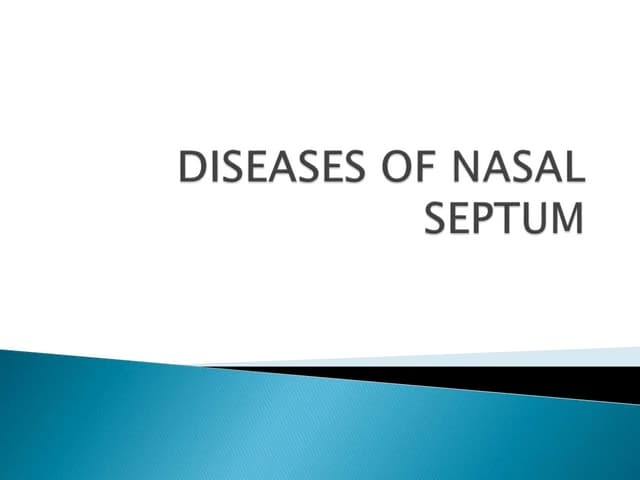 SUBMUCOUS RESECTION OF NASAL SEPTUM (SMR OPERATION) | PPTX