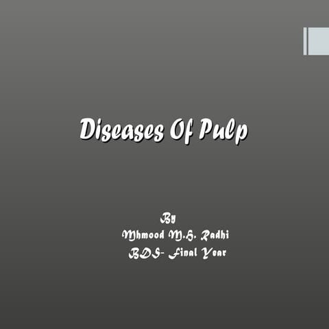 Diseases of pulp | PPT