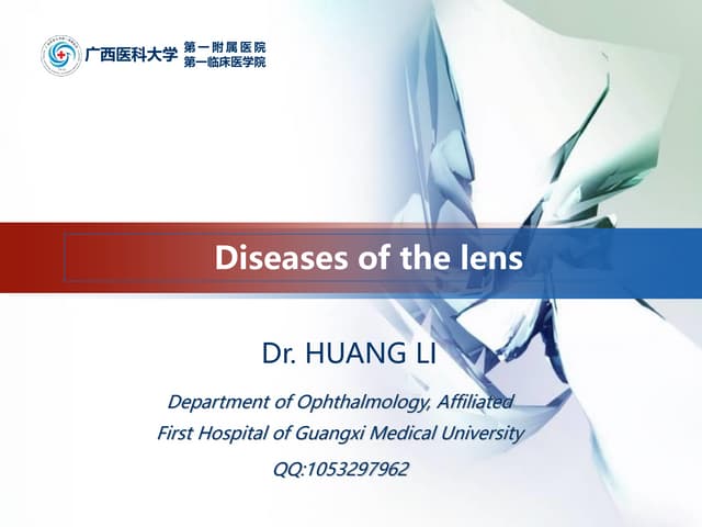 Congenital defects of the lens | PPT