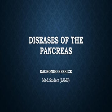 Diseases of the pancreas | PDF