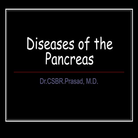 Diseases of the pancreas csbrp | PPT