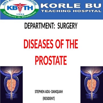 DISEASES OF THE PROSTATE, PROSTATITIS, BPH, CAP.pptx