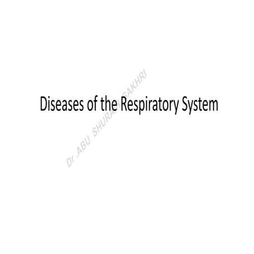 Diseases o respiratory system | PPT