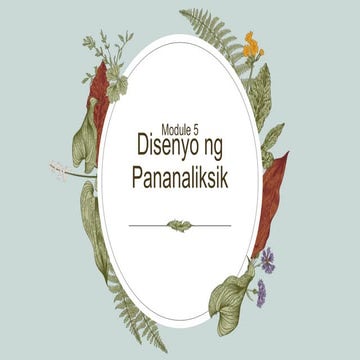 Disenyo ng Pananaliksik sa Pagbasa at Pagsusuri | PPTX
