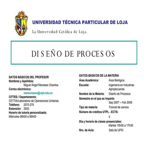 Diseño de procesos | PPT