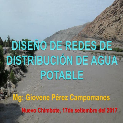 Diseño de redes de distribucion de agua potable | PDF