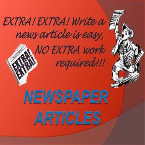 using newspaper articles in an english class | PPTX