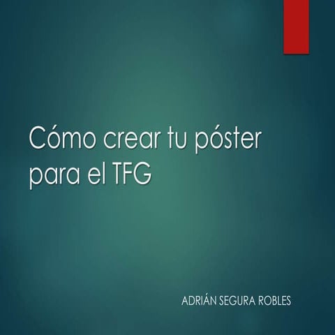 Diseño pósteres para TFG | PPTX