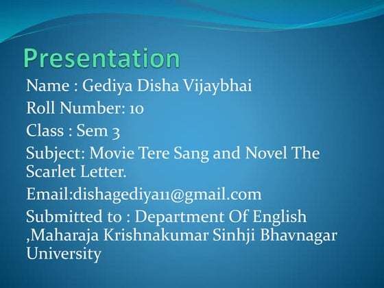 Presentation of disha | PPTX