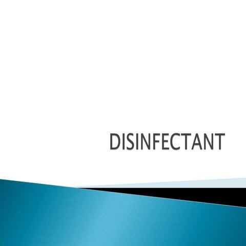 Classification and mode of action of disinfectants PHARMACEUTICAL ...