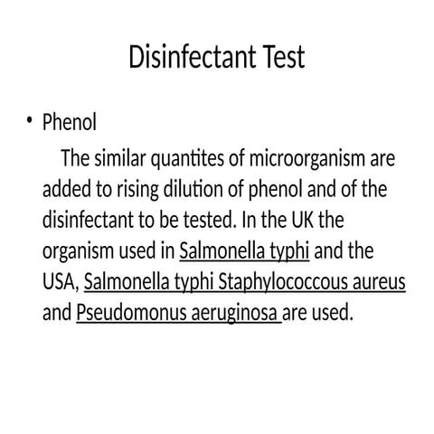 Disinfectant Test - phenol test .pptx