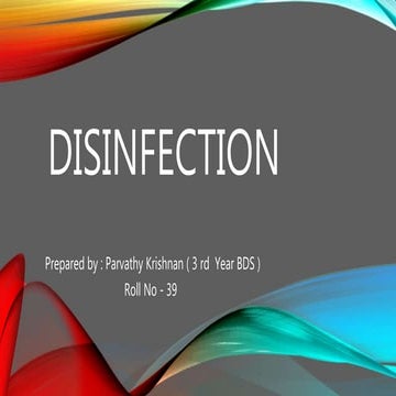 Disinfection | PPT
