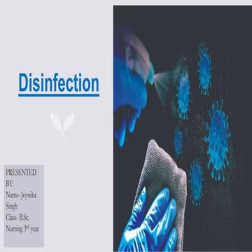 Disinfection and sterlization | PPT