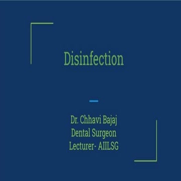 Disinfection and Its types | PDF