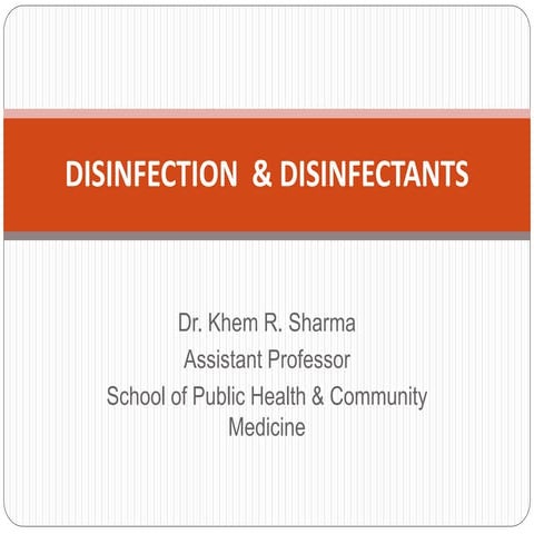 DISINFECTION & DISINFECTANTS.pptx