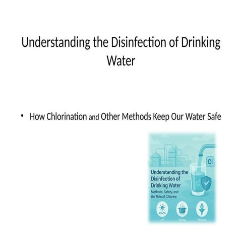 Understanding the Disinfection of Drinking Water: Methods, Safety, and ...