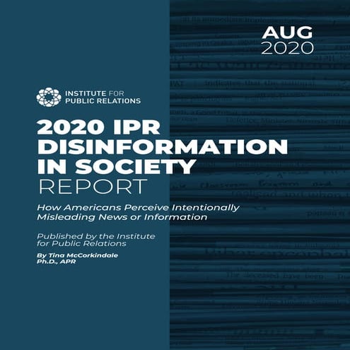 IPR Leger 2025 Disinformation in Society Report | PDF