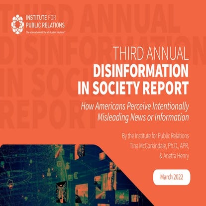 IPR Third Annual Disinformation in Society Report | PPT
