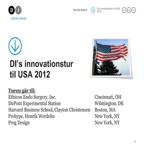 Program for studietur til USA | PPTX