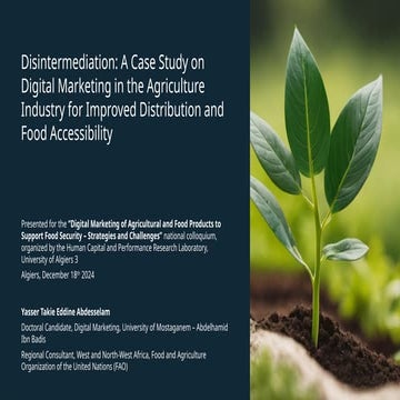 Disintermediation - A case study on digital marketing in the ...