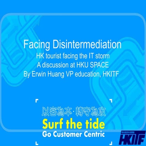 DisIntermediation In Hk Tourist | PPTX