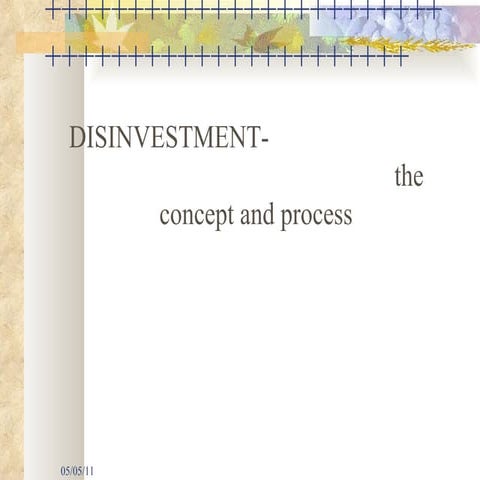 Disinvestment | PPT