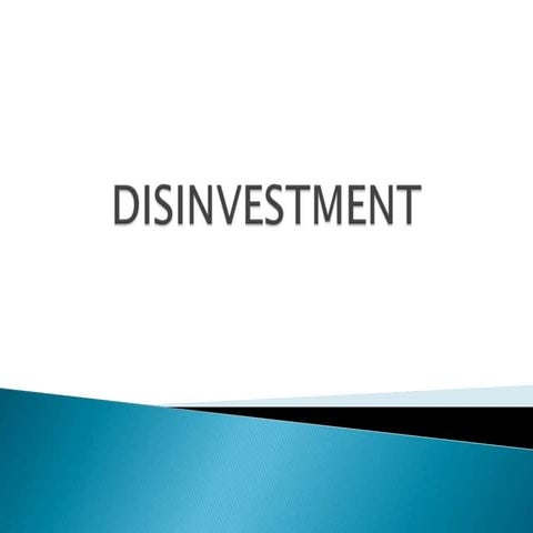 Disinvestment | PPTX