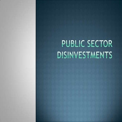 Disinvestment | PPTX