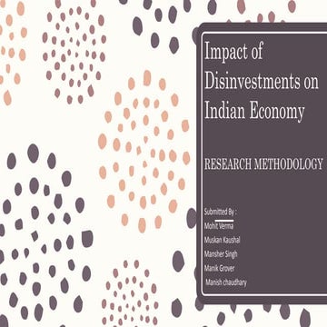 Impact of Disinvestment on Indian Economy | PPT