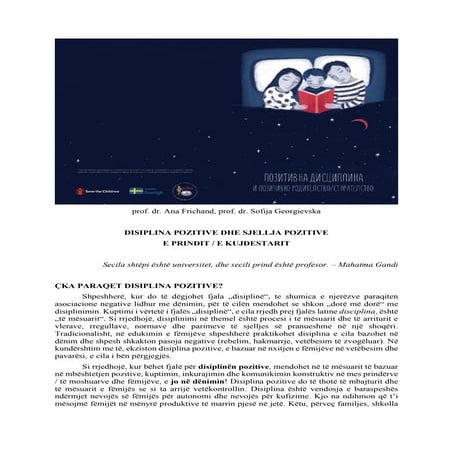 Disiplina pozitive dhe sjellja pozitive | PDF