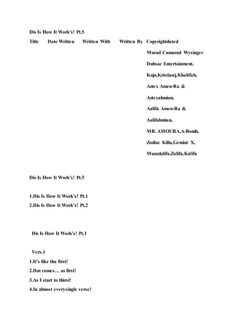 Dis is how it work's.pt.6 | DOC