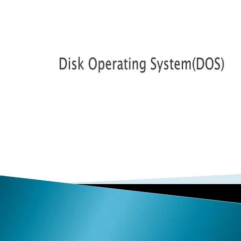 Disk Operating Systemppt Operating Systems Computer Software And 9898
