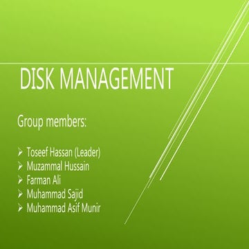 Disk Management Tool in Windows | PPT
