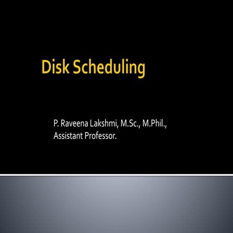 Disk Scheduling Ppt 