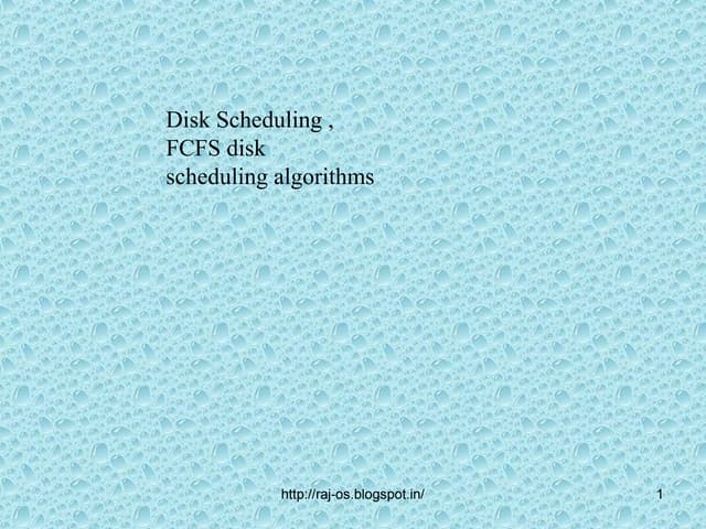 Disk Scheduling49 2122