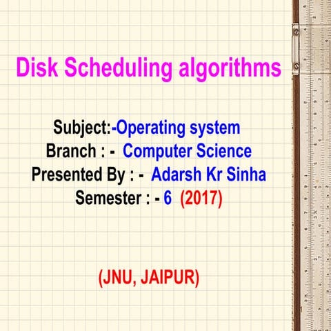 secondary storage structure :disk arm scheduling in OS