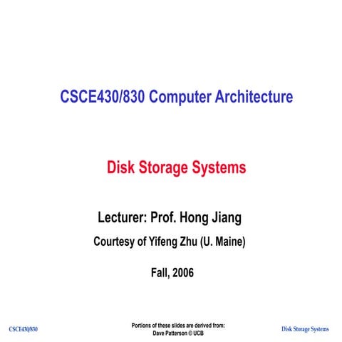 Disk storage systems bits wilp presentation | PPT