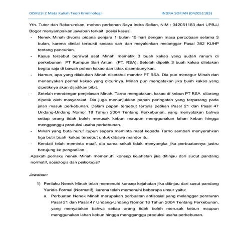 Diskusi 2 Teori Kriminologi 4302 Indra Sofian 042051183 - Copy.pdf