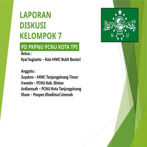 diskusi 7 pd pkpnu kota tanjungpunang kelompok 7 | PPTX