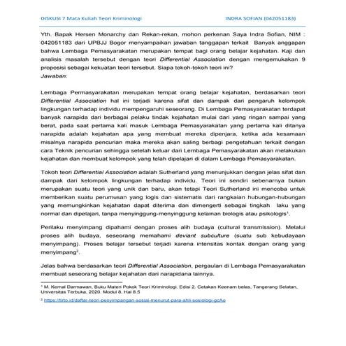 Diskusi 7 Teori Kriminologi 4302 Indra Sofian 042051183.doc - Copy.pdf