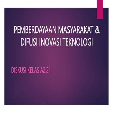 DISKUSI KELAS A2.21 PEMBERDAYAAN MASYARAKAT & DIFUSI INOVASI (1).pptx