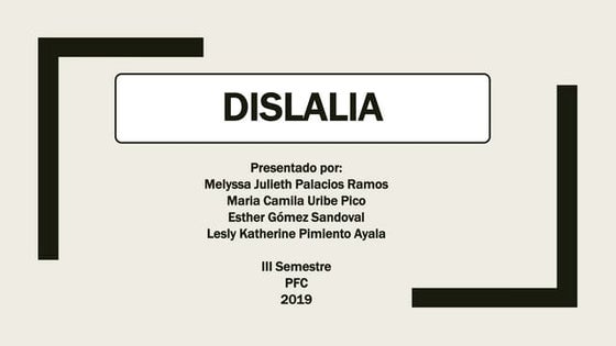 Causas de la dislalia | PPT