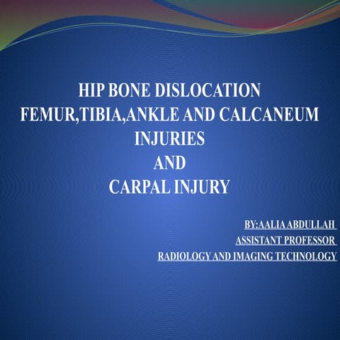 DISLOCATION AND BONE INJURIES (extremities) | PPTX