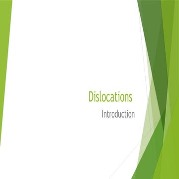 Dislocations of the upper and lower extremities | PPTX