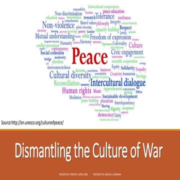 Dismantling the culture of war | PPTX