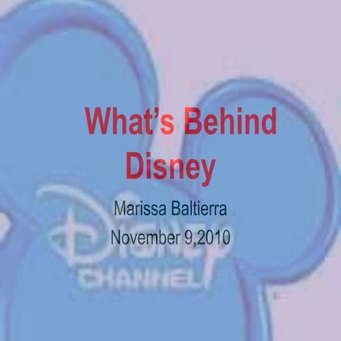 Disney | PPTX | Family/Children | Genres