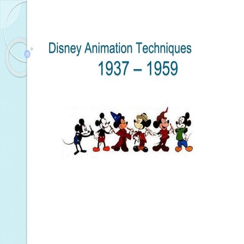 Disney animation throughout their most popular films | PPTX