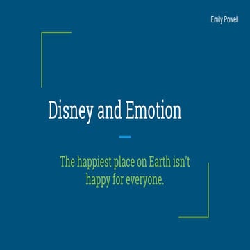Disney and Emotion | PDF