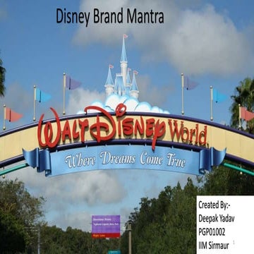 Disney Brand Mantra | PPTX