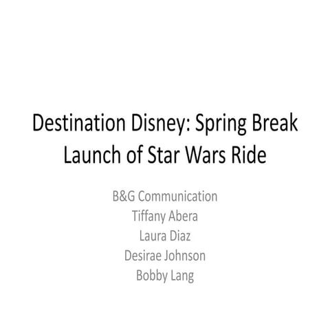 Disney campaign | PPTX